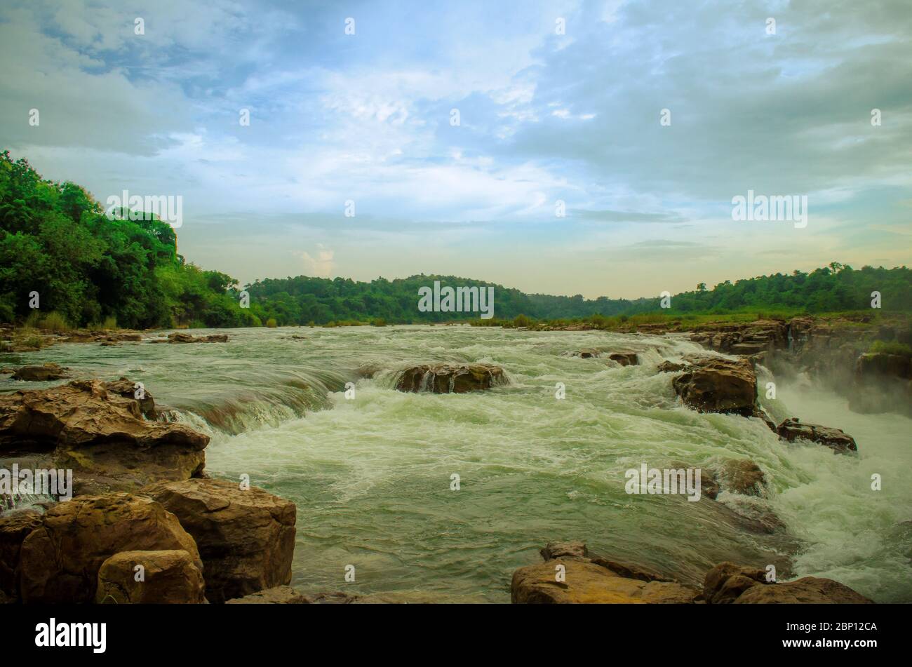 A view of Panimur waterfalls dima hasao Stock Photo - Alamy