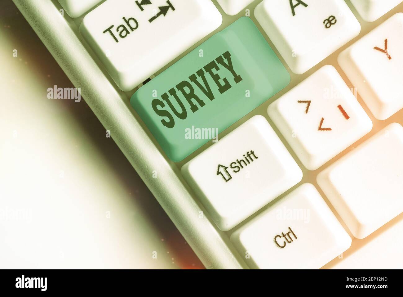 Handwriting text Survey. Conceptual photo look closely at or examine ...