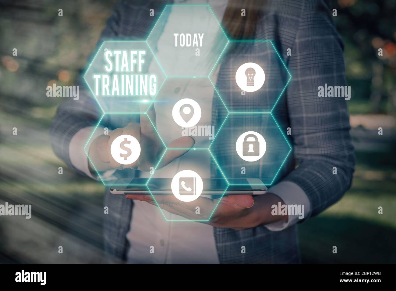Text sign showing Staff Training. Business photo showcasing learn ...