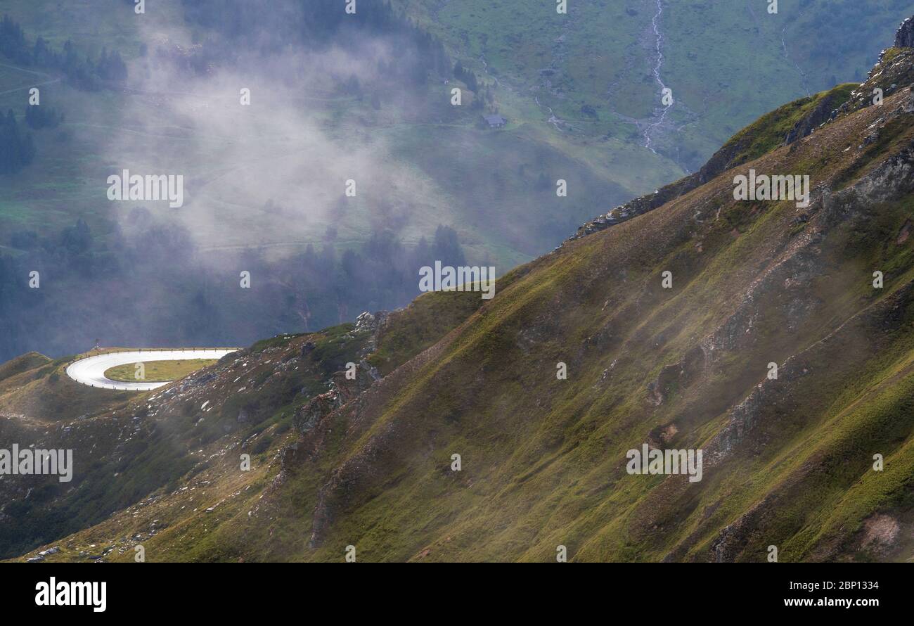 Turns and curves at Grossglockner alpine road, Austria Stock Photo - Alamy