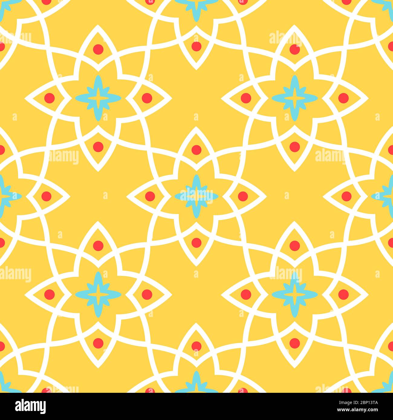 Yellow arabic ornamental decorative ceramic tile vector design Stock ...