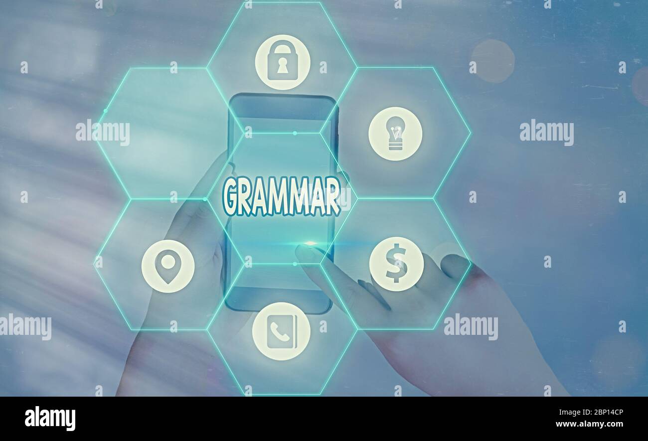 Word writing text Grammar. Business photo showcasing whole system ...