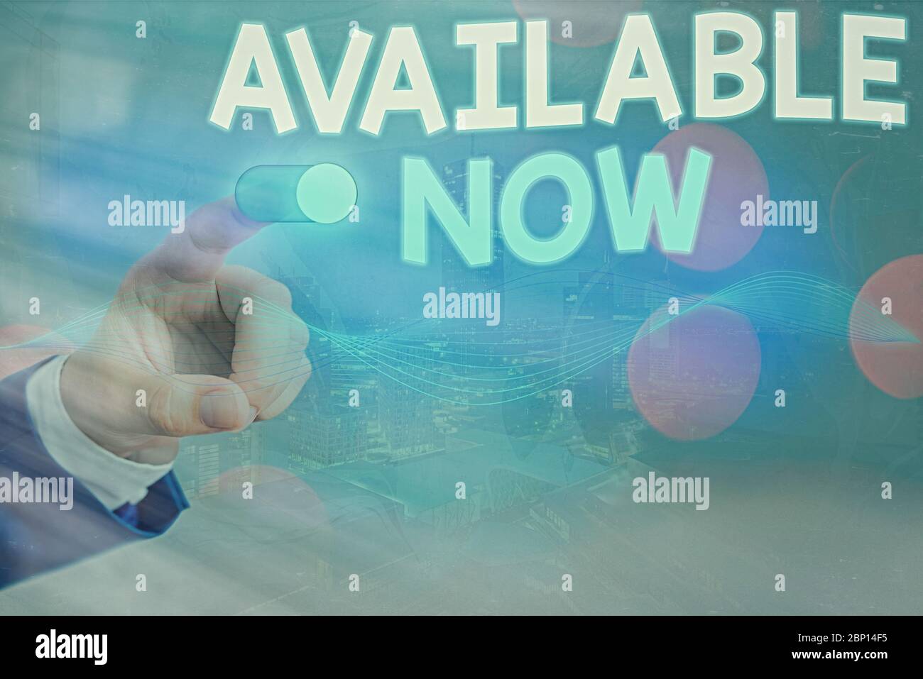 Conceptual hand writing showing Available Now. Concept meaning you can ...