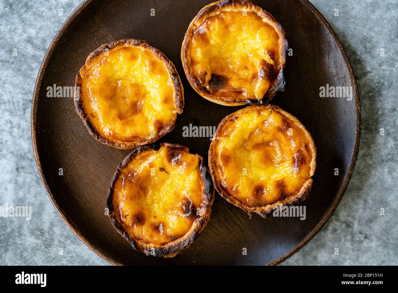 Pasteis de Nata or Belem Tart. Portuguese Custard made with Egg ...