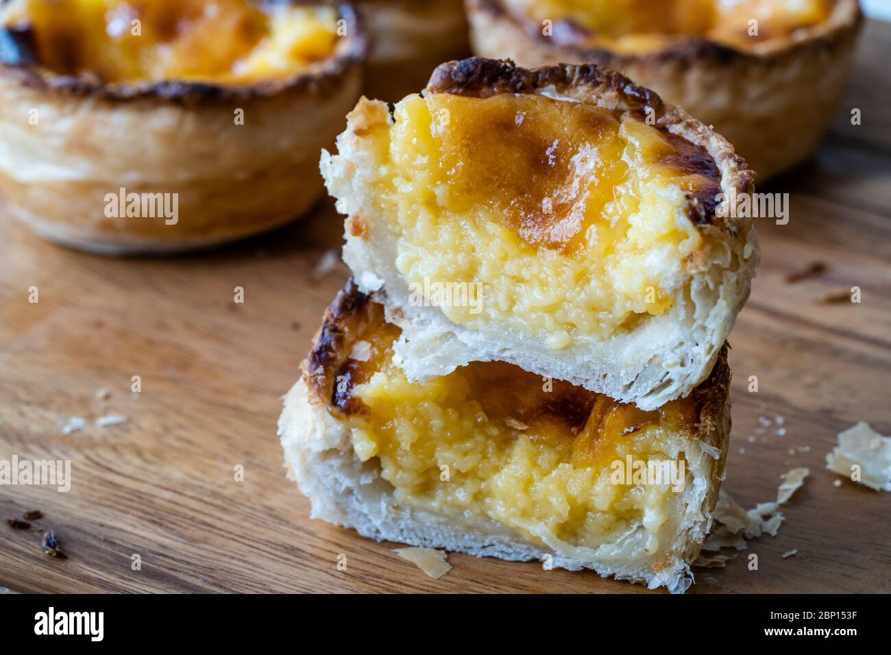 Pasteis de Nata or Belem Tart. Portuguese Custard made with Egg ...