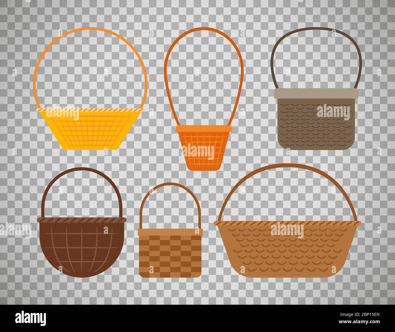 Collection baskets Stock Vector Images - Alamy