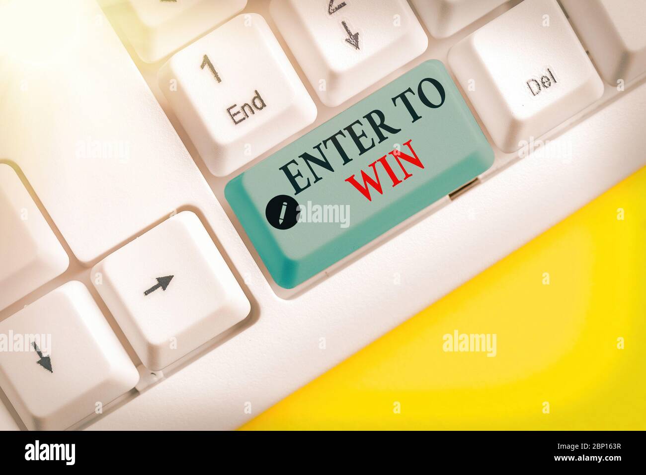Writing note showing Enter To Win. Business concept for exchanging ...
