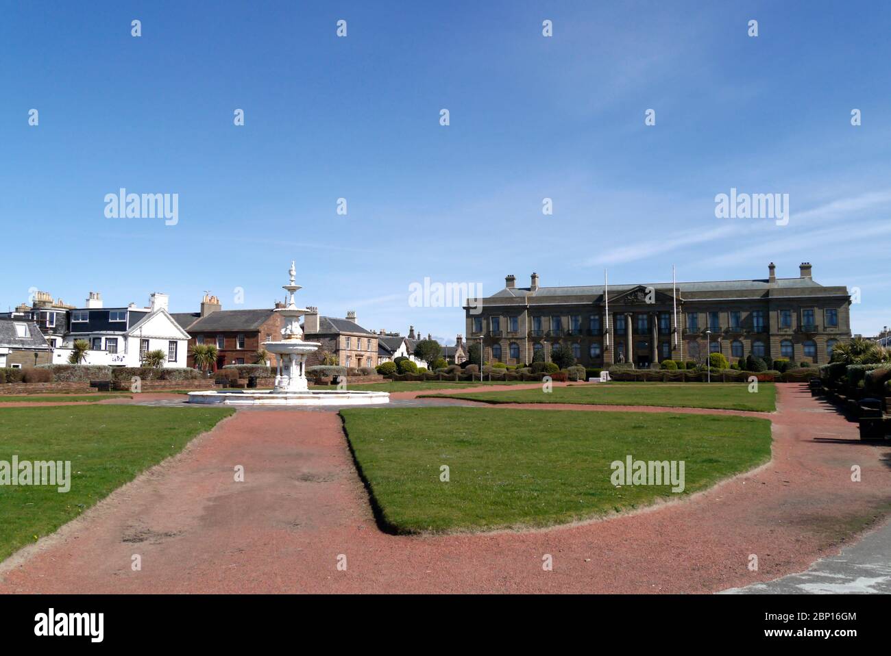 County Buildings and Steven Fountain, Ayr,South Ayrshire, Ayr, Scotland ...