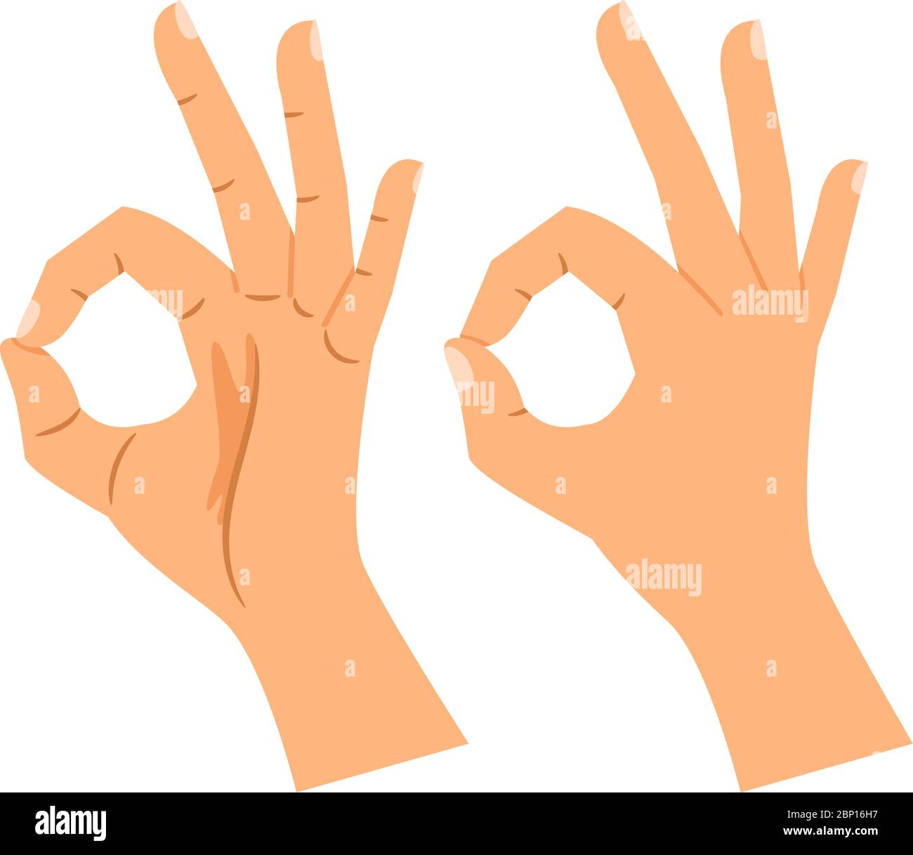 Ok hand sign vector illustration. Okay gesture, agree or perfect symbol ...