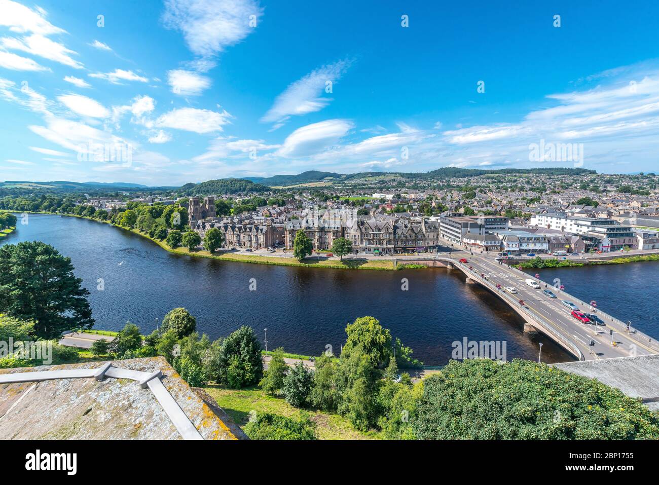 View of inverness from inverness castle Stock Photo - Alamy