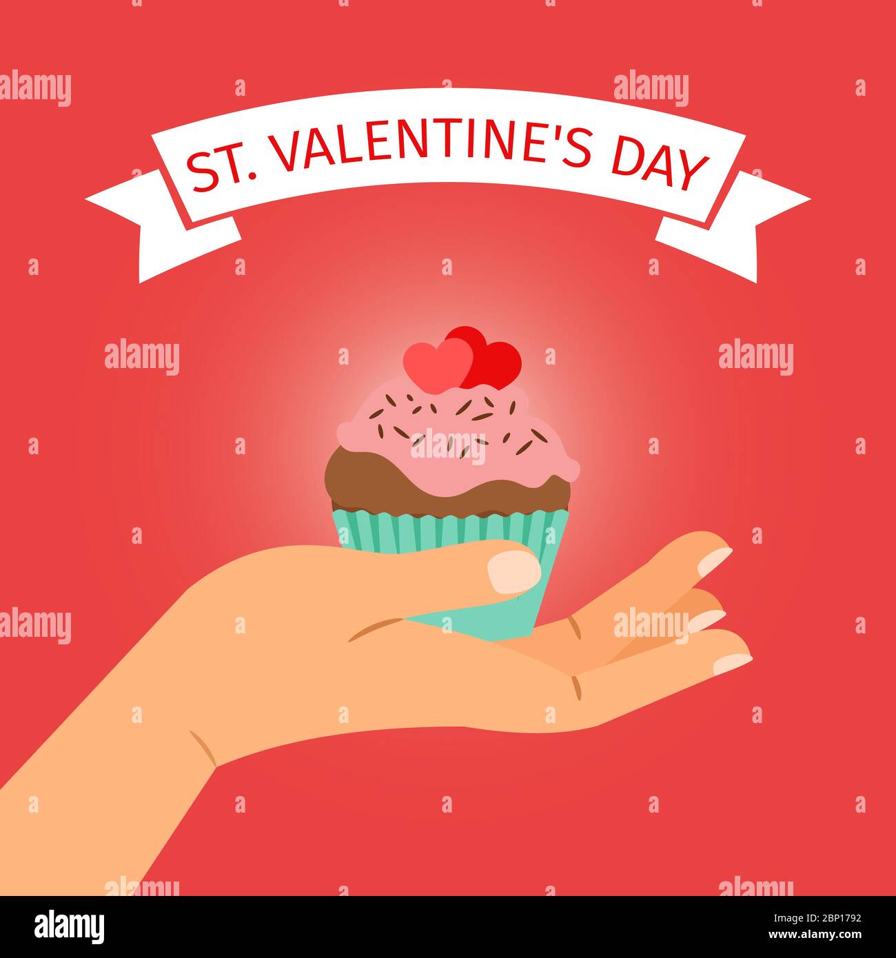 Cartoon love heart cupcake hi-res stock photography and images - Alamy