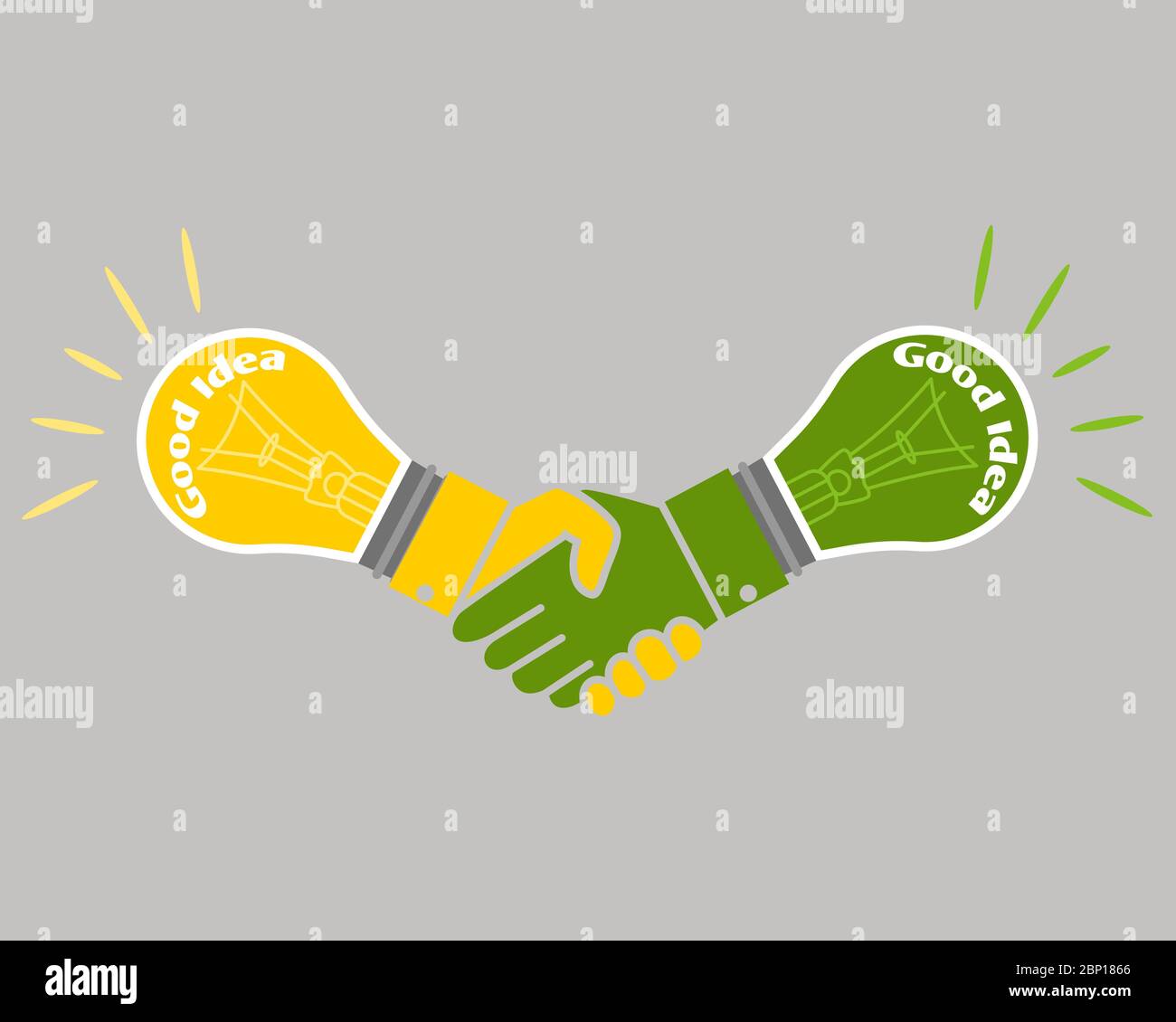 Business good idea deal concept isolated on the grey background, vector ... Business good idea deal concept isolated on the grey background, vector ...