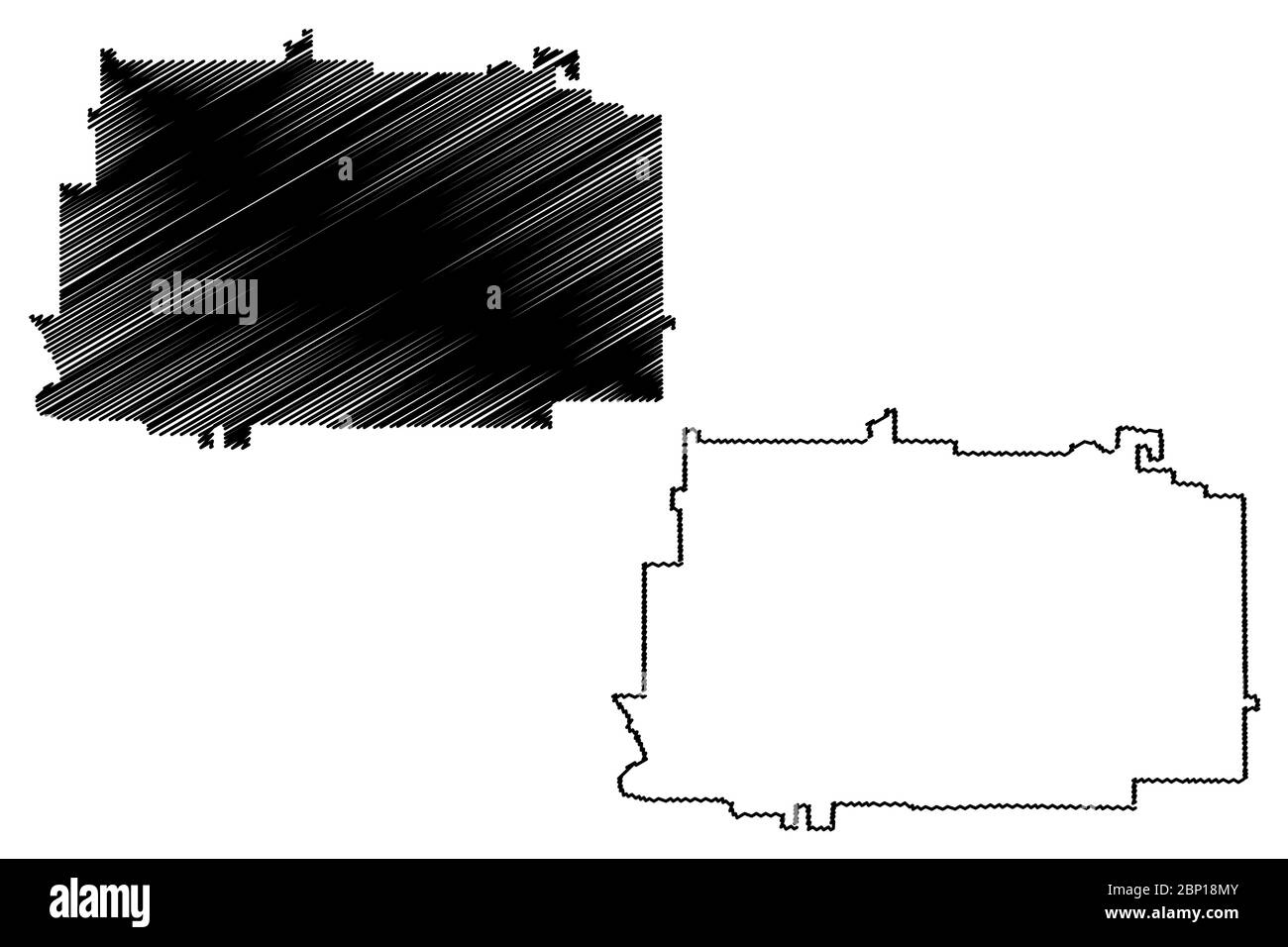 Gordon county map Black and White Stock Photos & Images - Alamy