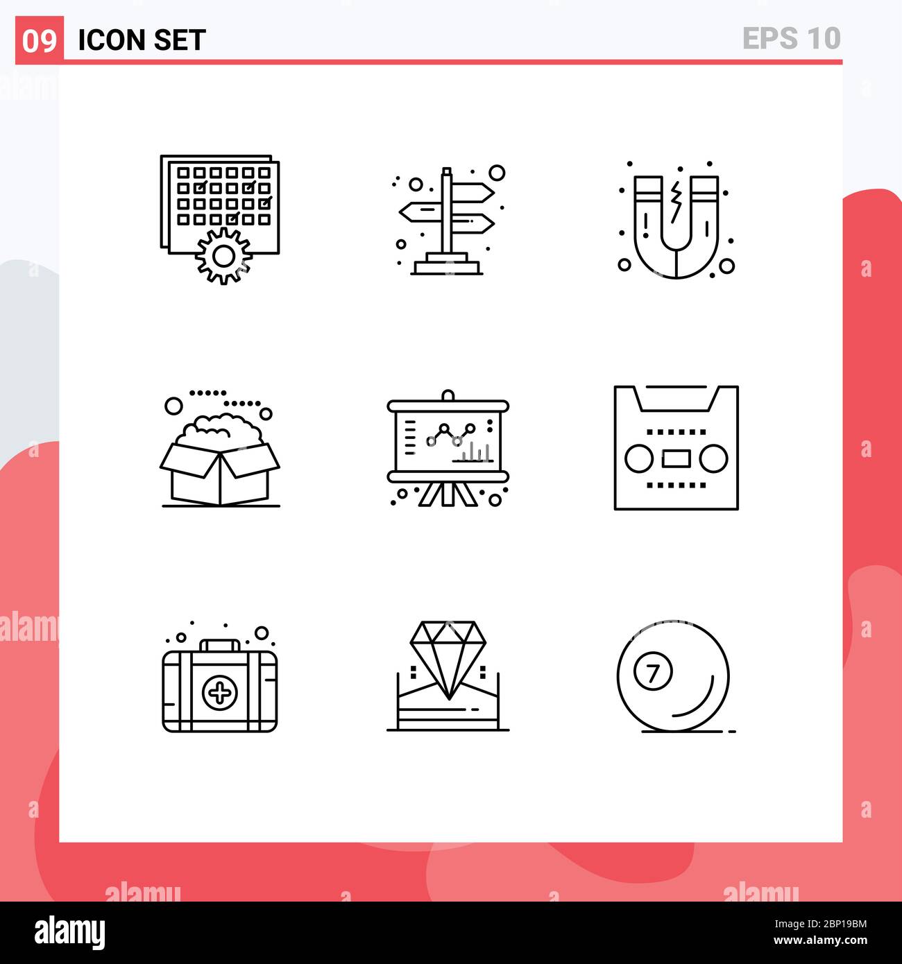 Directions to attraction Stock Vector Images - Alamy