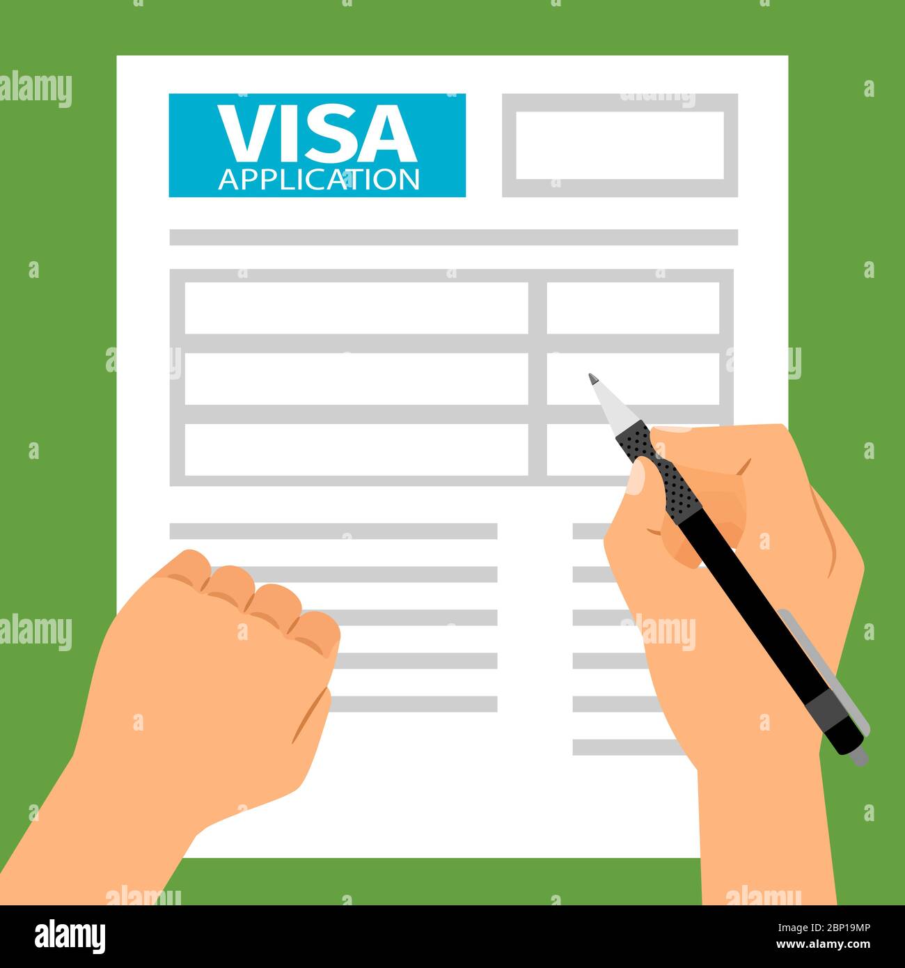 Visa apply Stock Vector Images - Alamy
