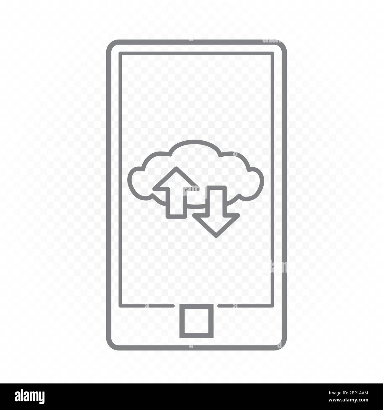 Cloud document line icon hi-res stock photography and images - Alamy