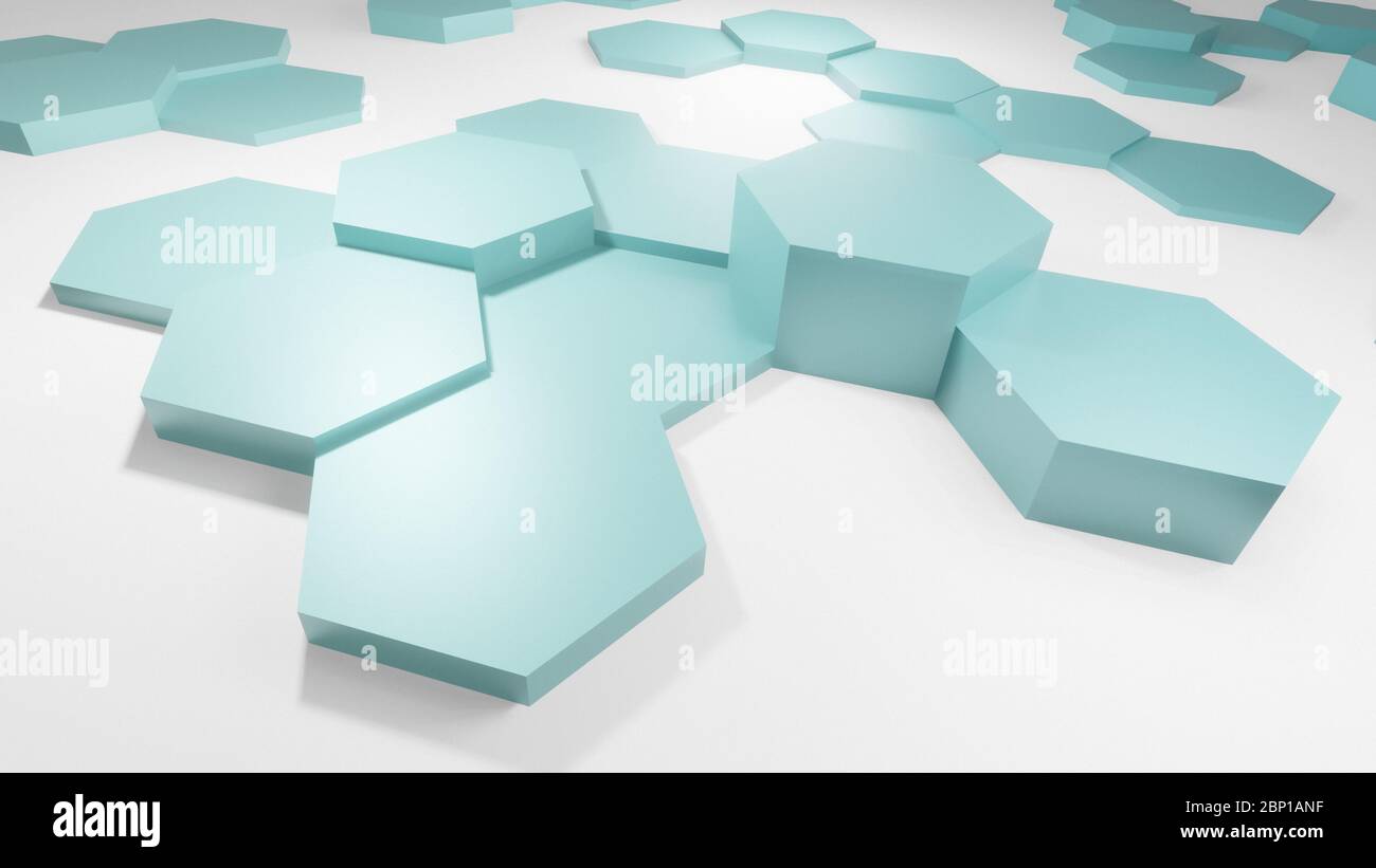 Abstract background, hexagons or honeycombs, 3D rendering, hexagonal wallpaper, network ...