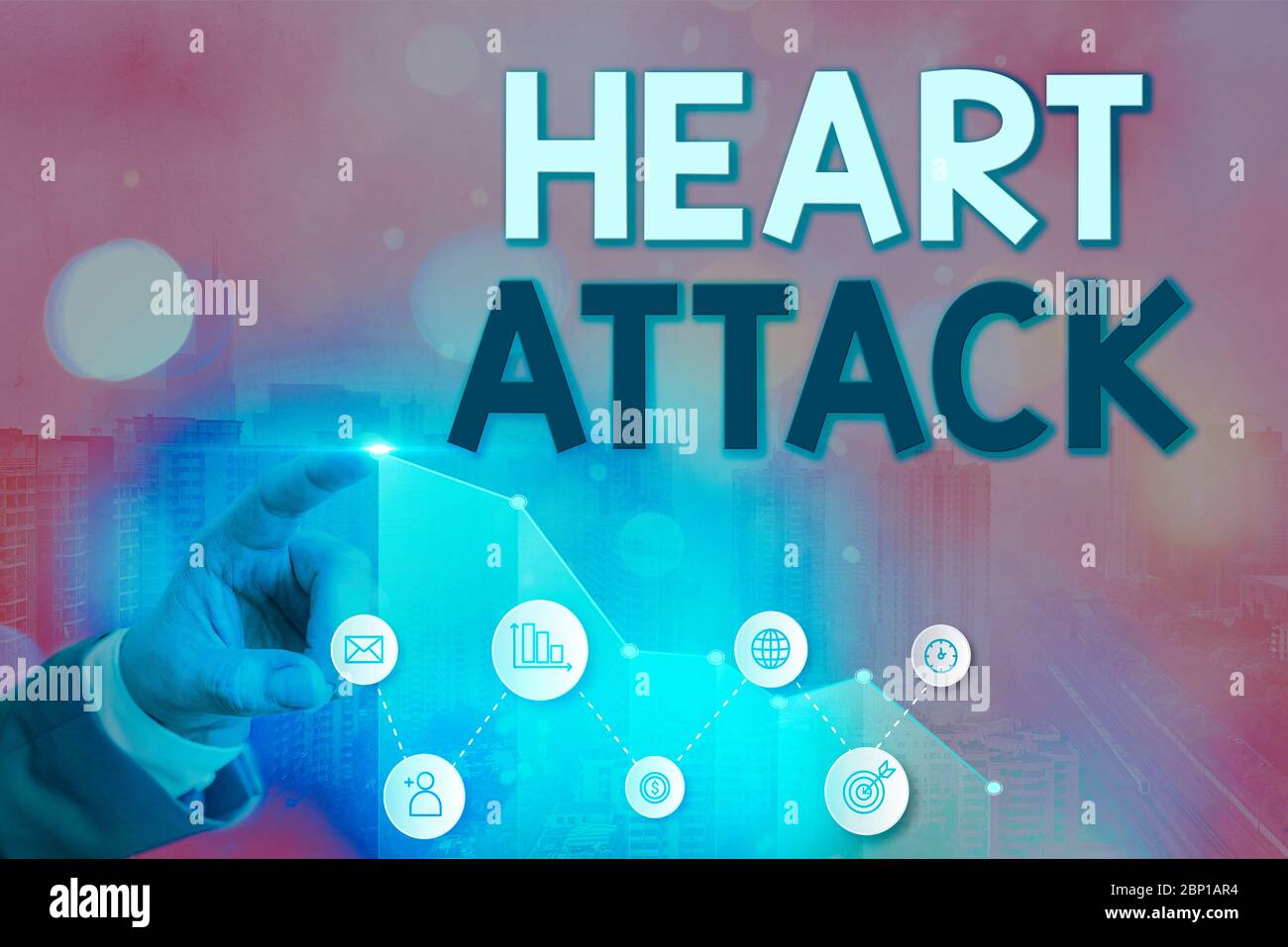 Writing note showing Heart Attack. Business concept for sudden ...