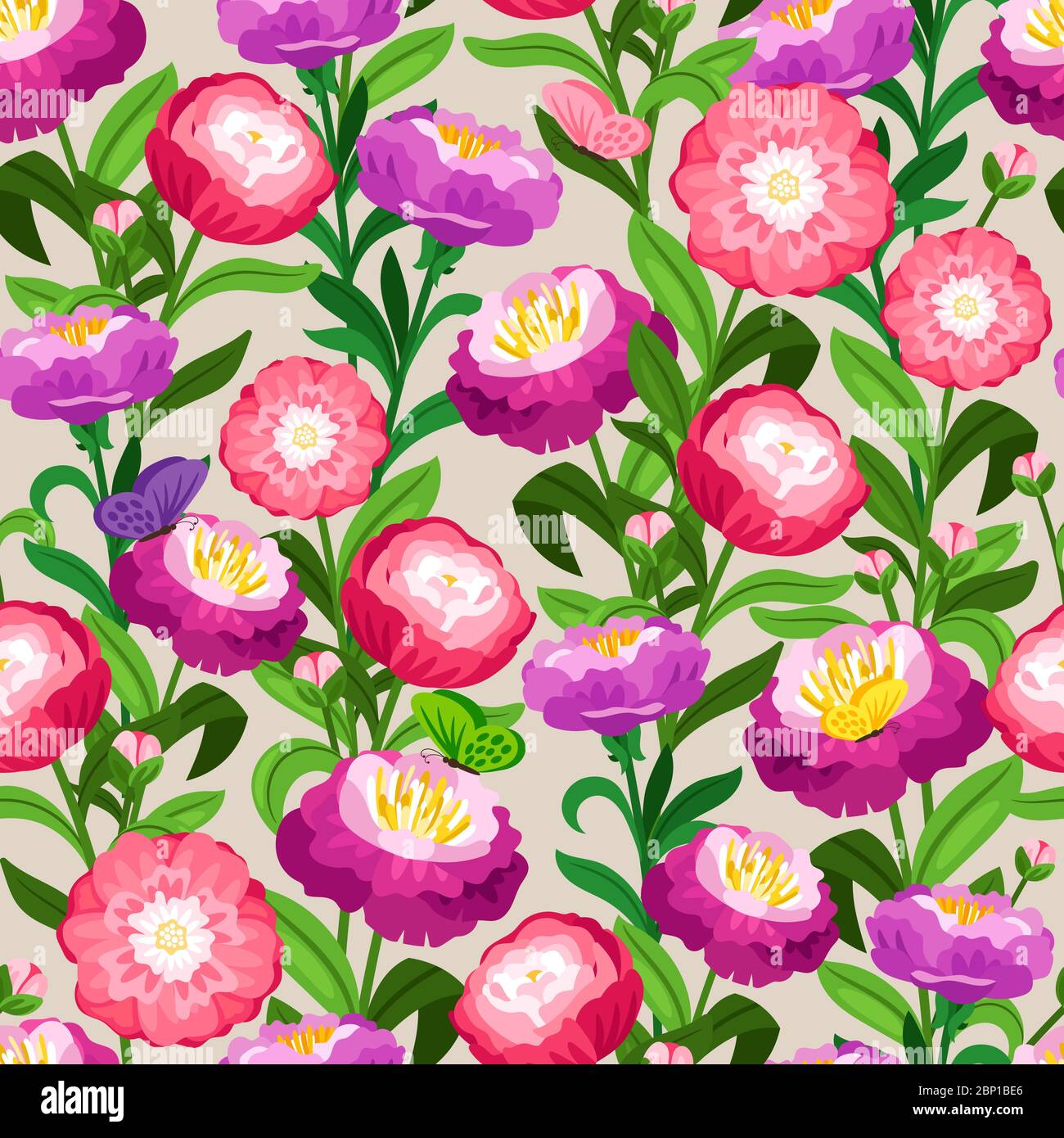 Flowers seamless pattern. Spring vector floral background for wedding ...
