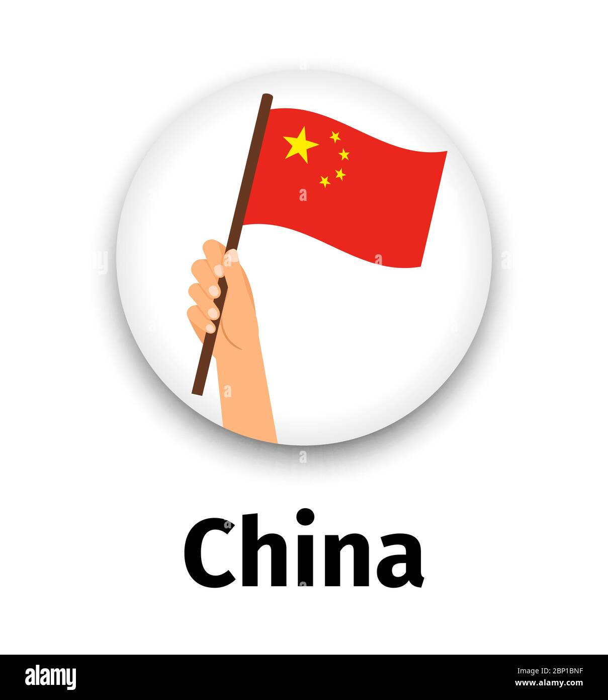 Flag china icon cartoon hi-res stock photography and images - Alamy