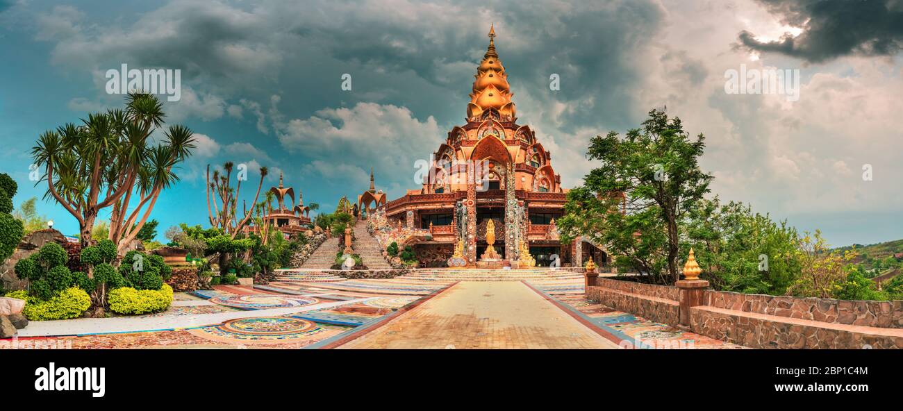Amazing Thailand Temple with big Buddha statue on background scenery ...