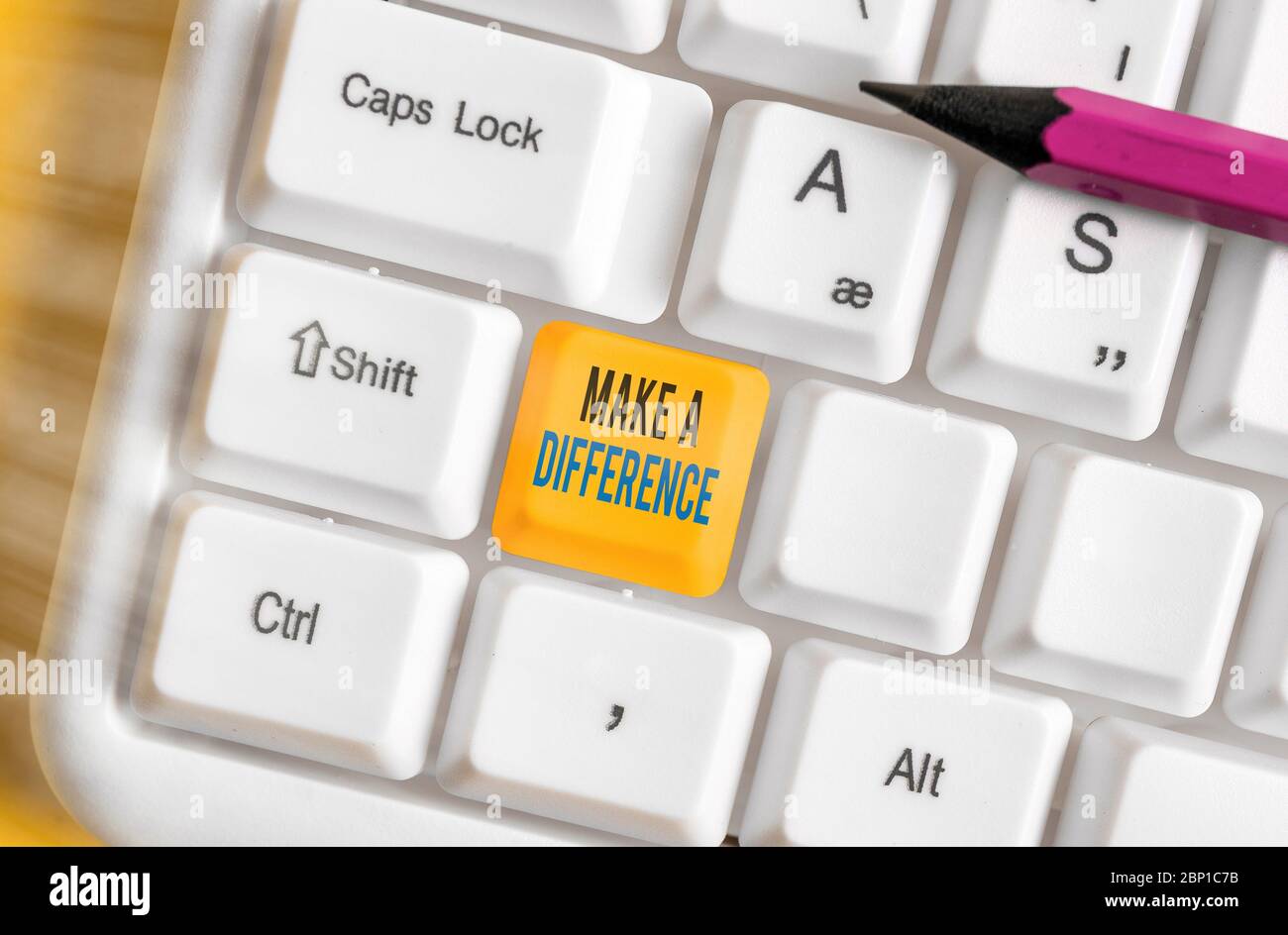 Writing note showing Make A Difference. Business concept for have ...