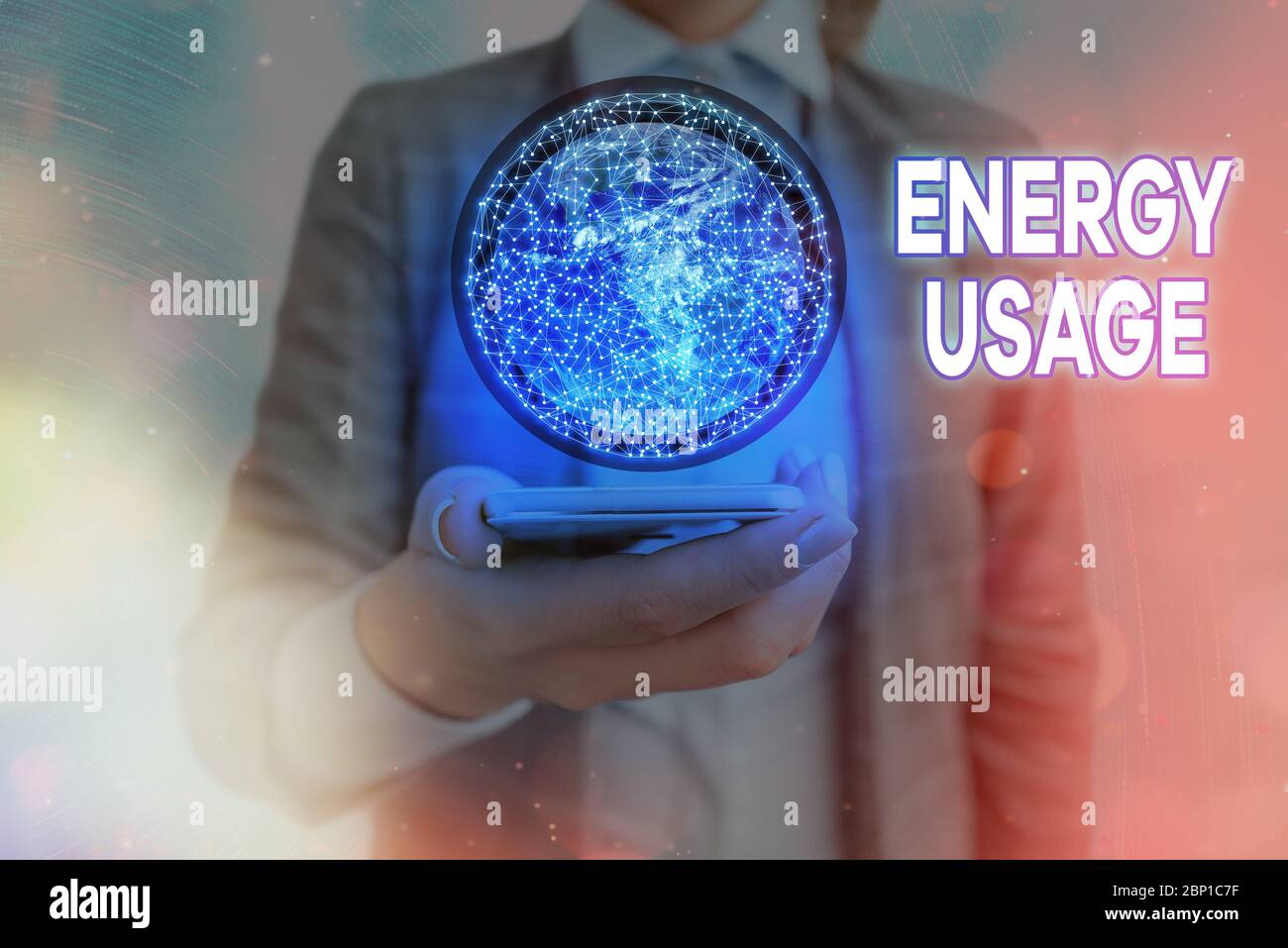 Text sign showing Energy Usage. Business photo showcasing Amount of ...