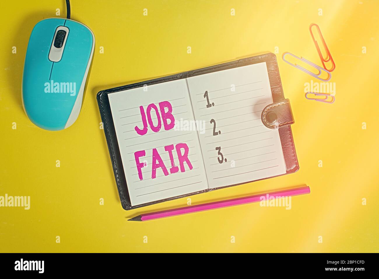 Writing note showing Job Fair. Business concept for event in which ...