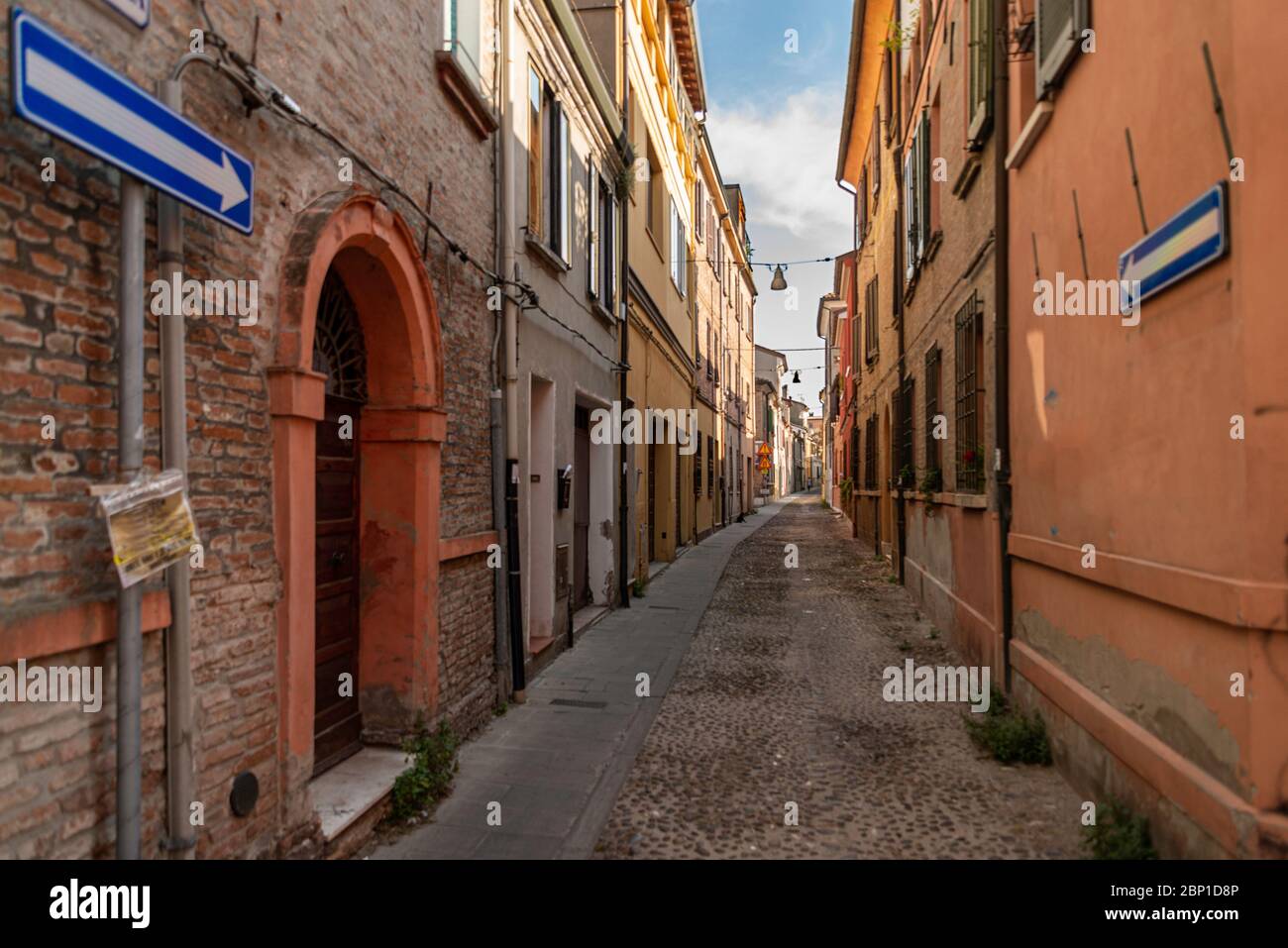 Ferrara old town street hi-res stock photography and images - Alamy