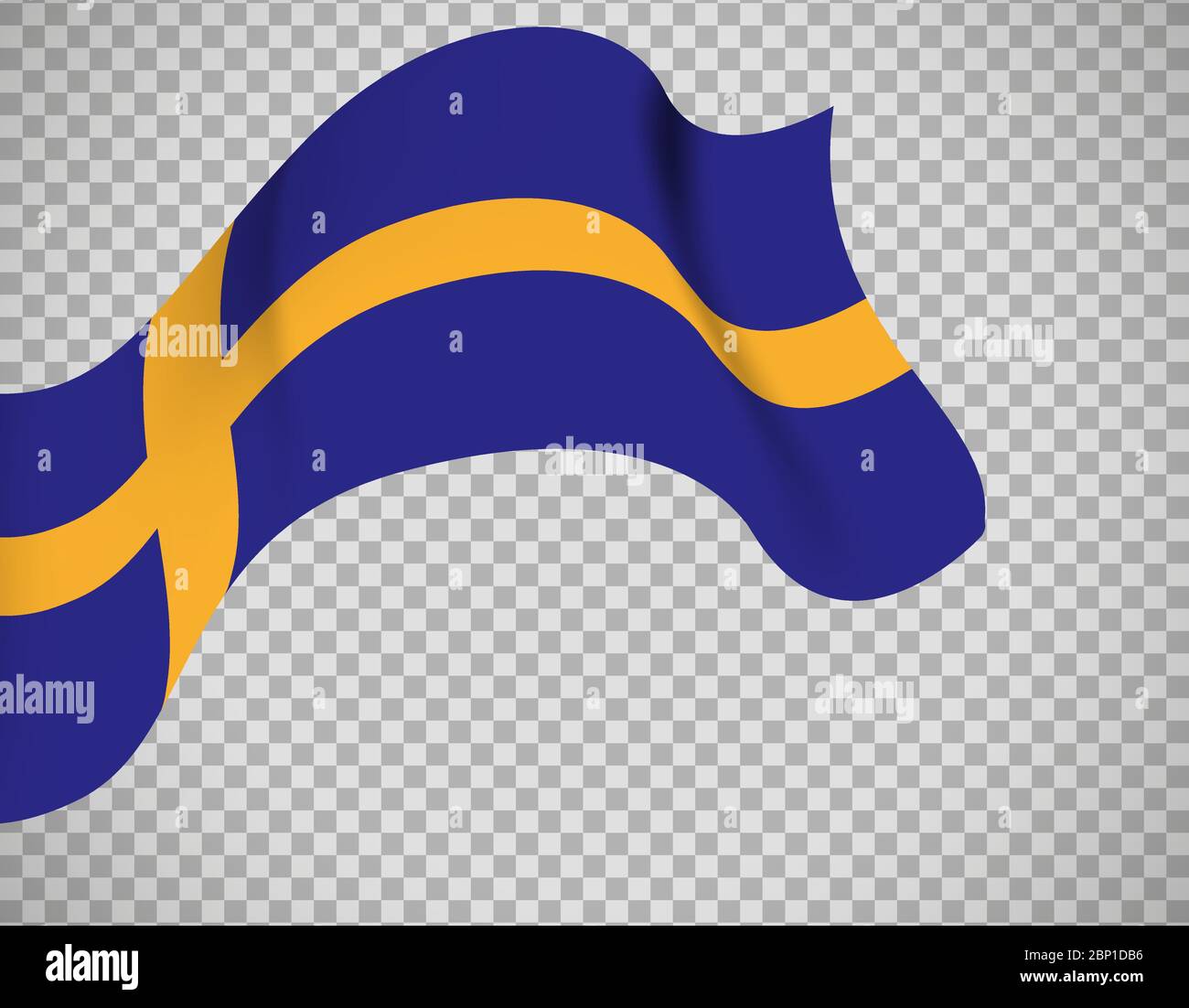 Sweden flag icon on transparent background. Vector illustration Stock ...