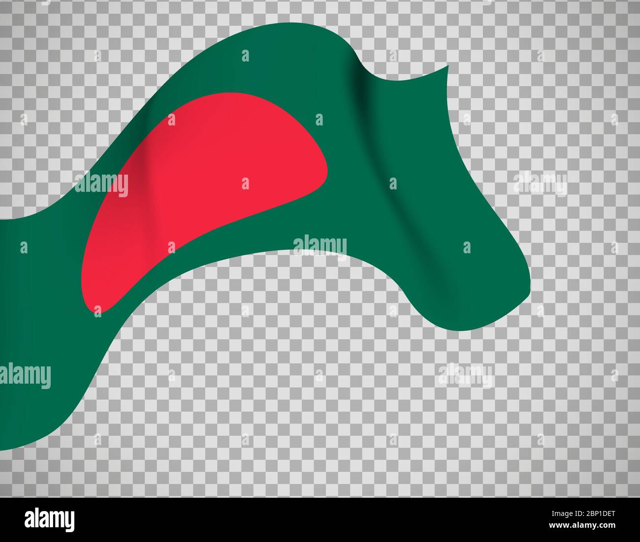 Bangladesh flag icon on transparent background. Vector illustration ...