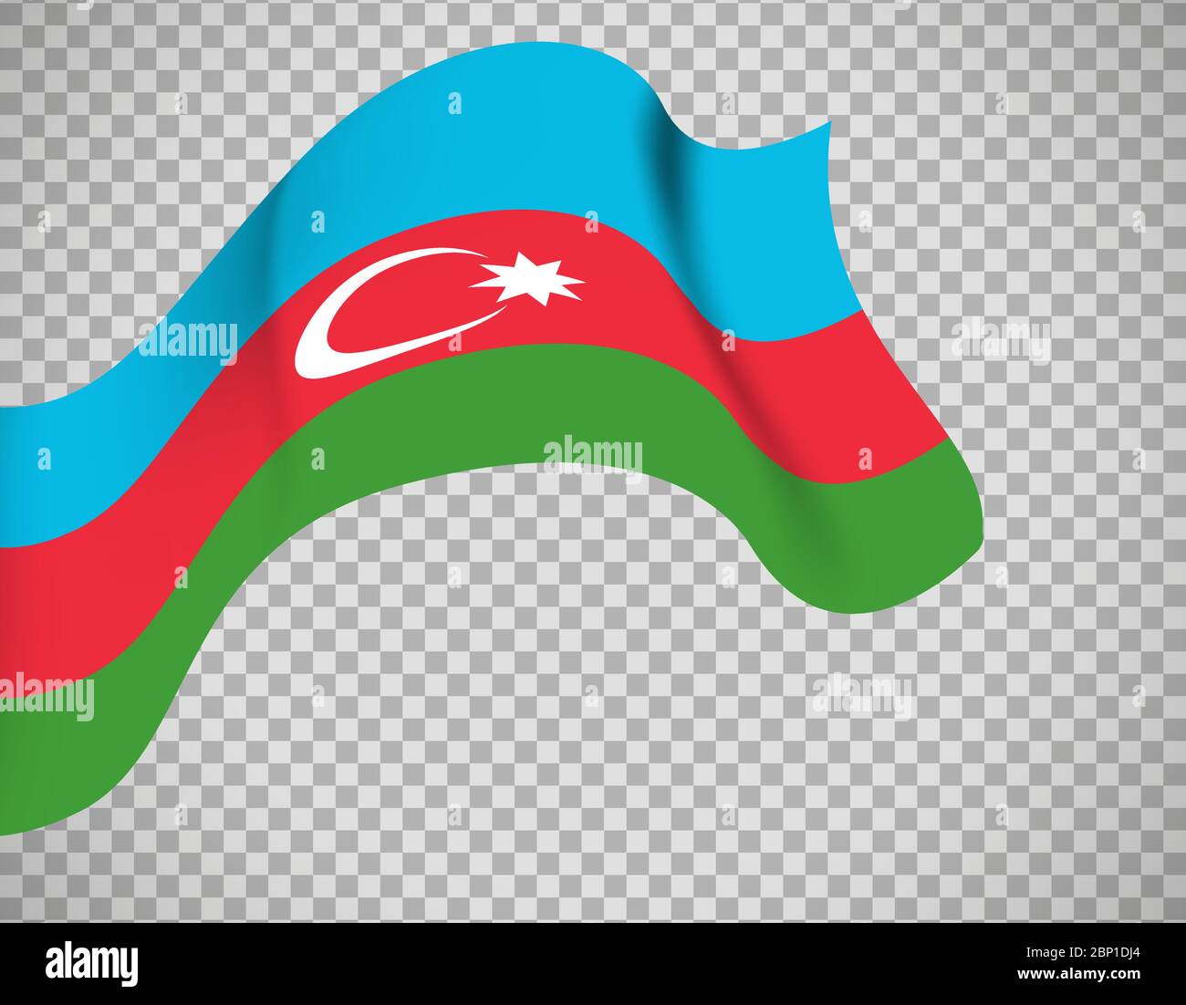 Azerbaijan flag icon on transparent background. Vector illustration ...