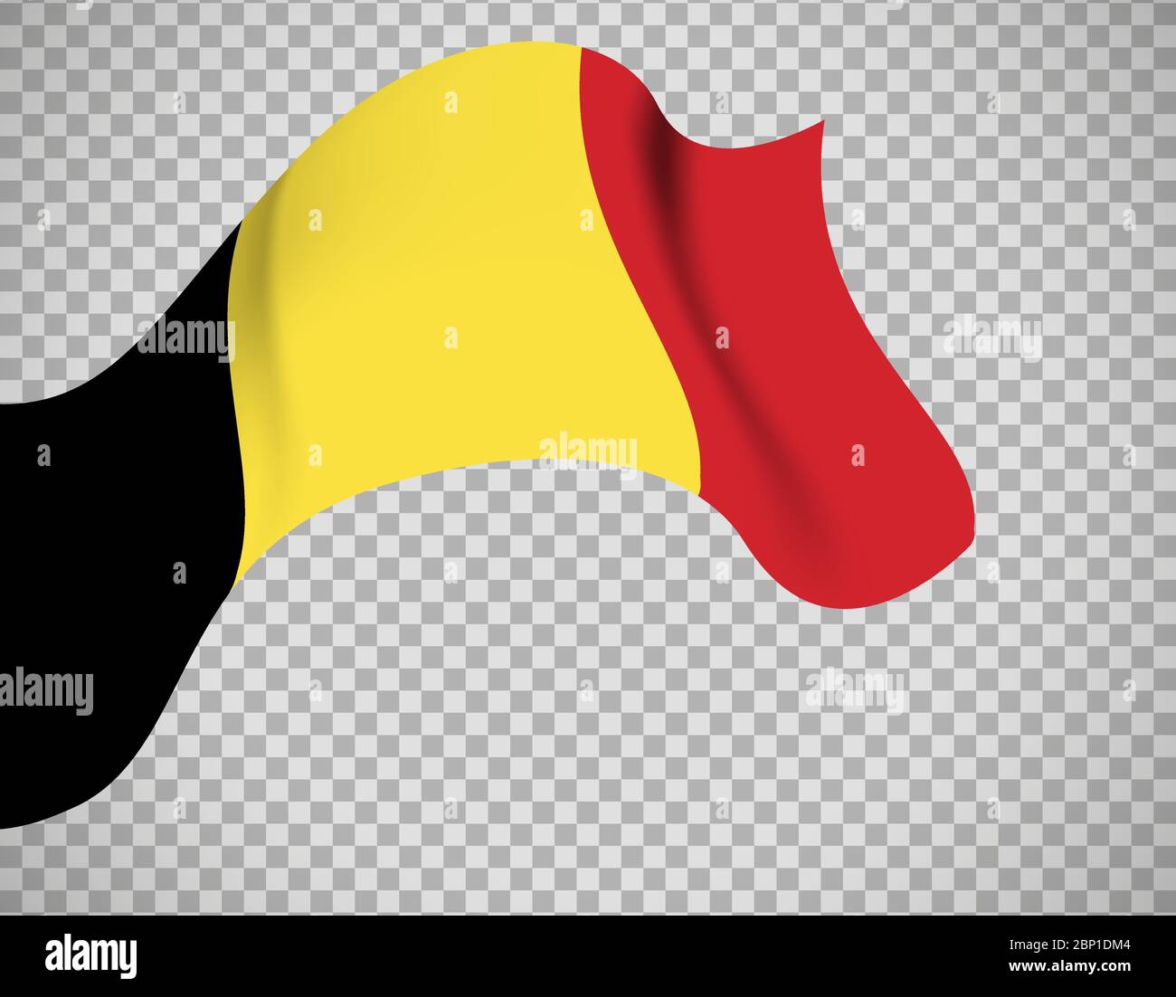 Belgium flag icon on transparent background. Vector illustration Stock ...