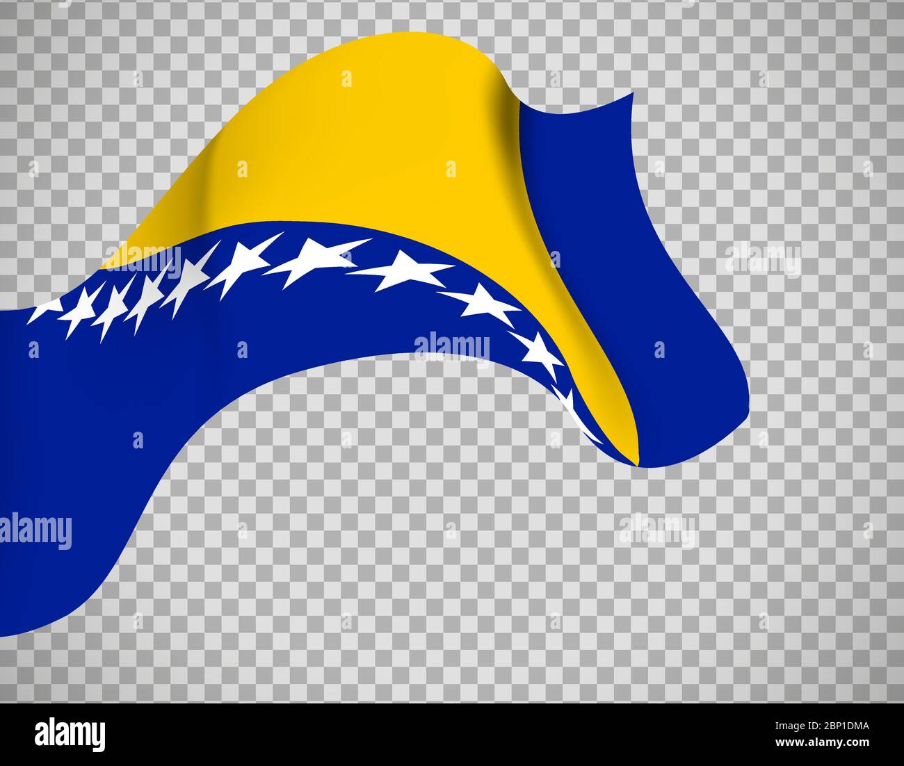 Bosnia and Herzegovina flag on transparent background. Vector ...