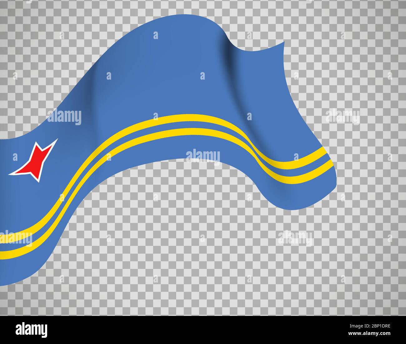 Aruba flag icon on transparent background. Vector illustration Stock ...