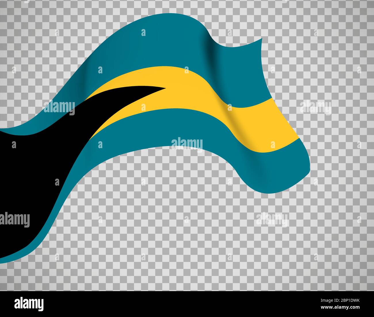 Bahamas flag icon on transparent background. Vector illustration Stock ...
