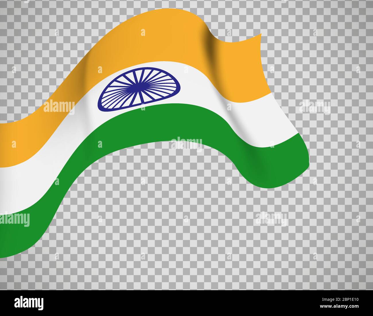 Indian flag icon on transparent background. Vector illustration Stock ...