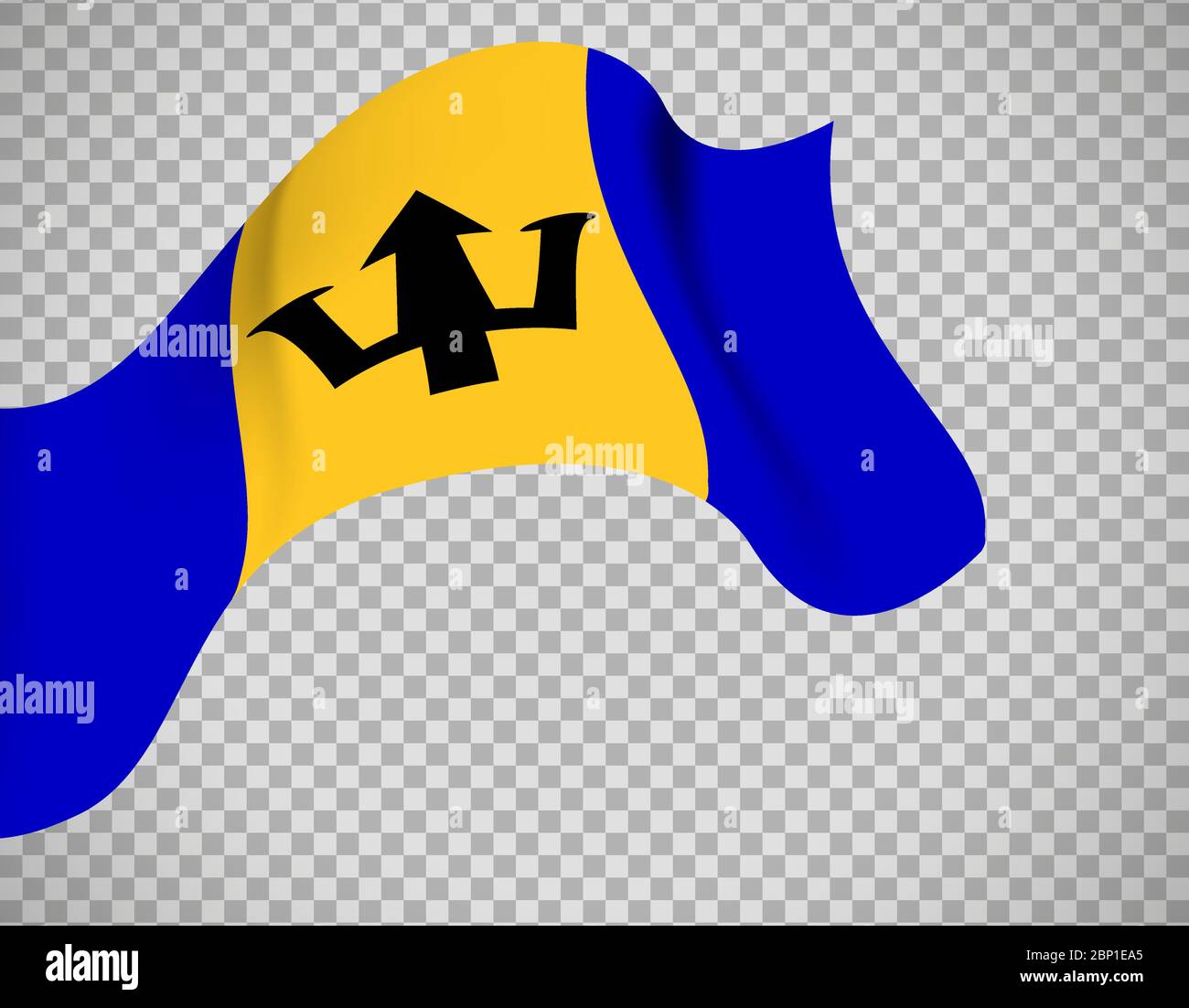 Barbados flag icon on transparent background. Vector illustration Stock ...