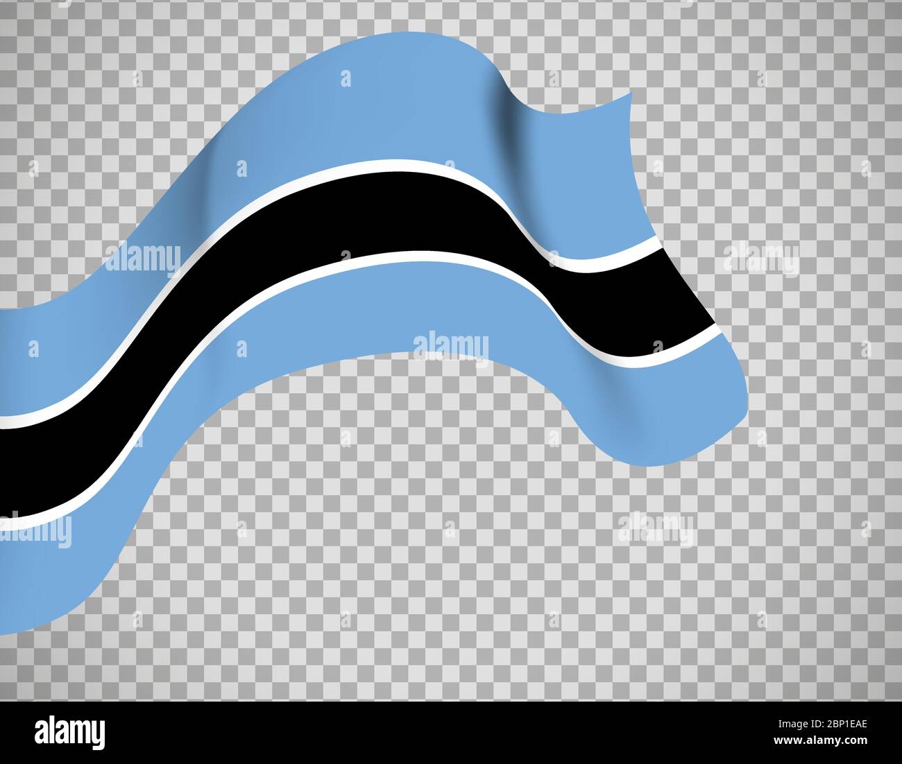 Botswana flag icon on transparent background. Vector illustration Stock ...