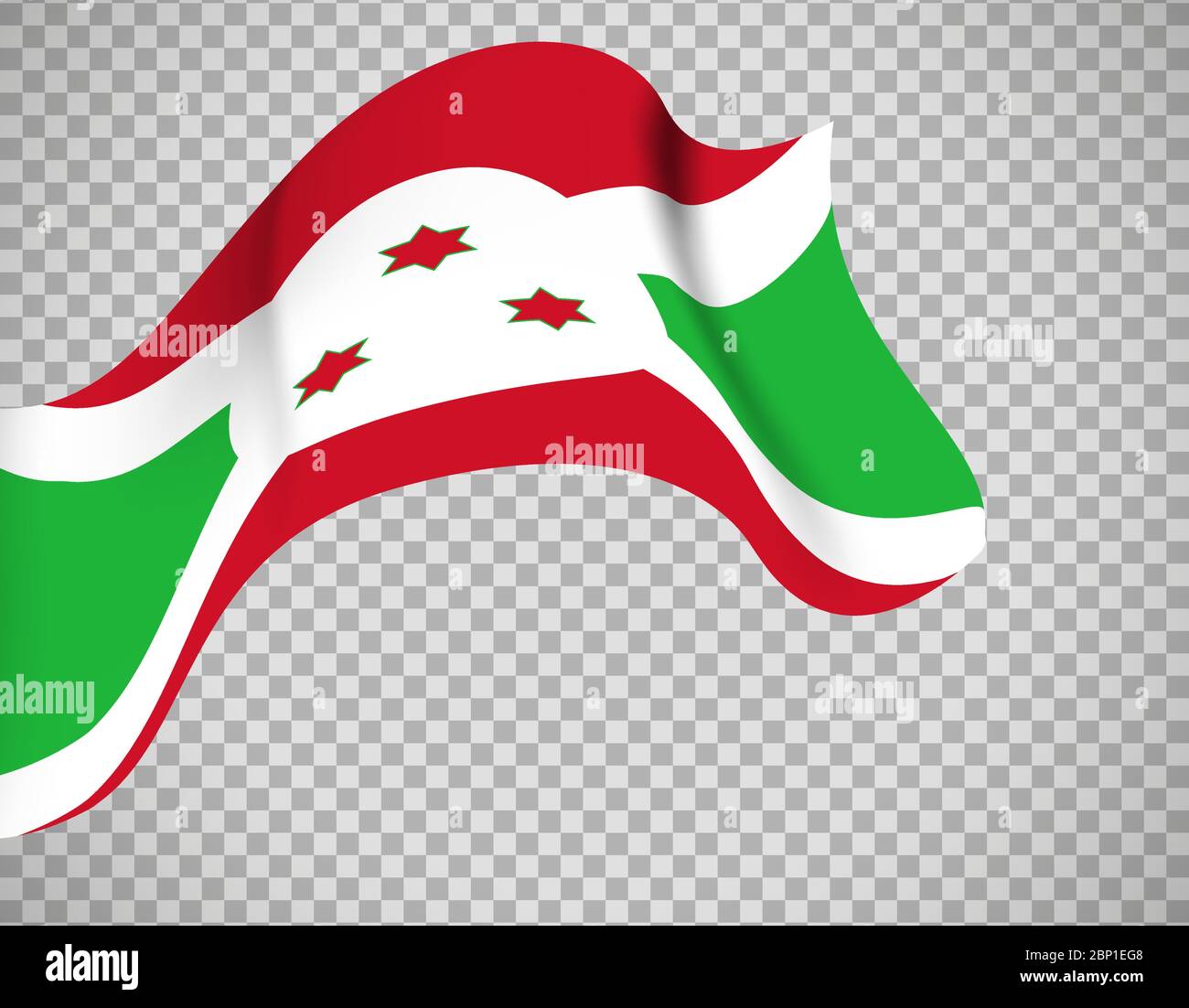 Burundi flag icon on transparent background. Vector illustration Stock ...