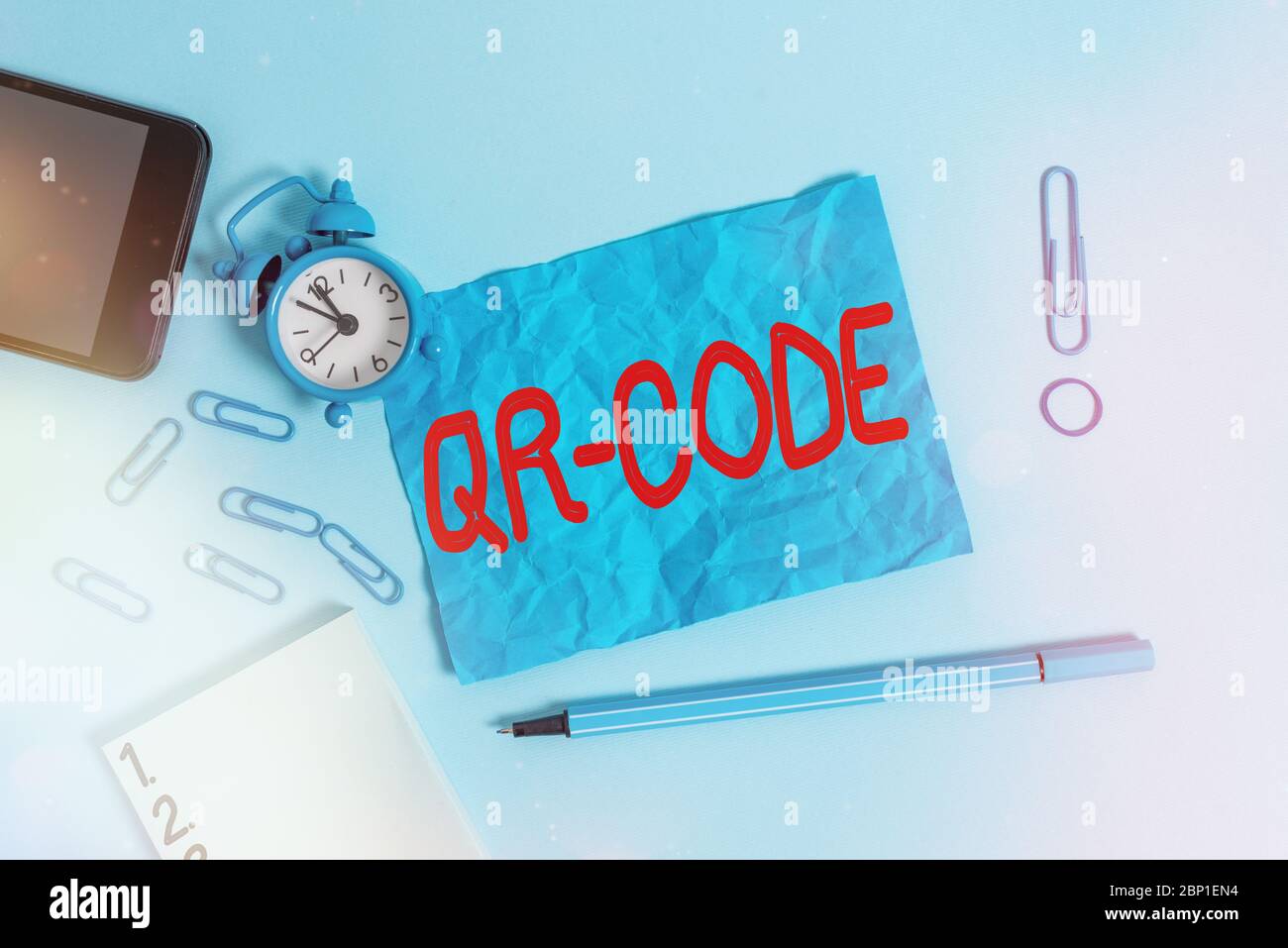 Conceptual hand writing showing Qr Code. Concept meaning the trademark ...