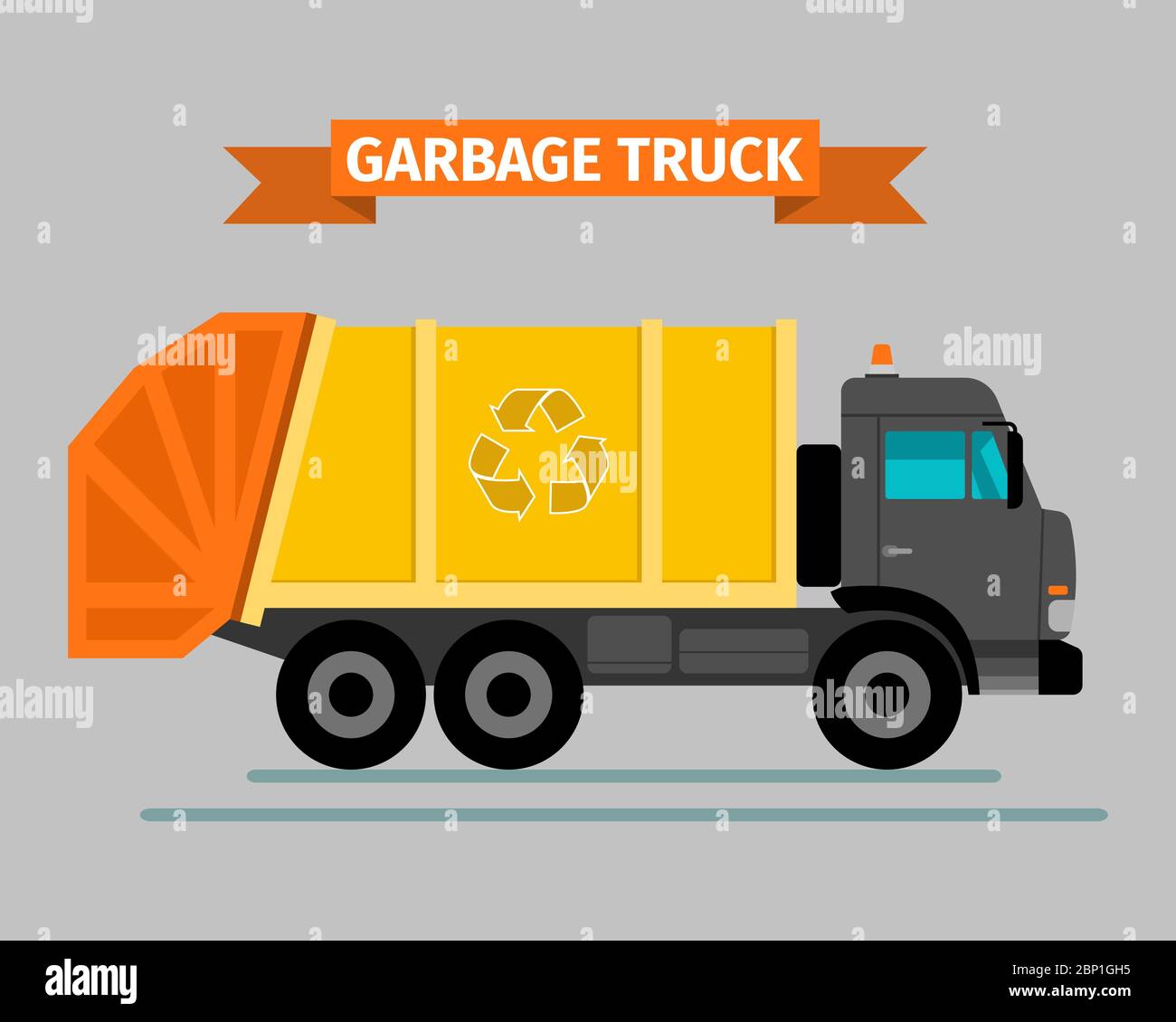 Cartoon garbage truck hi-res stock photography and images - Alamy