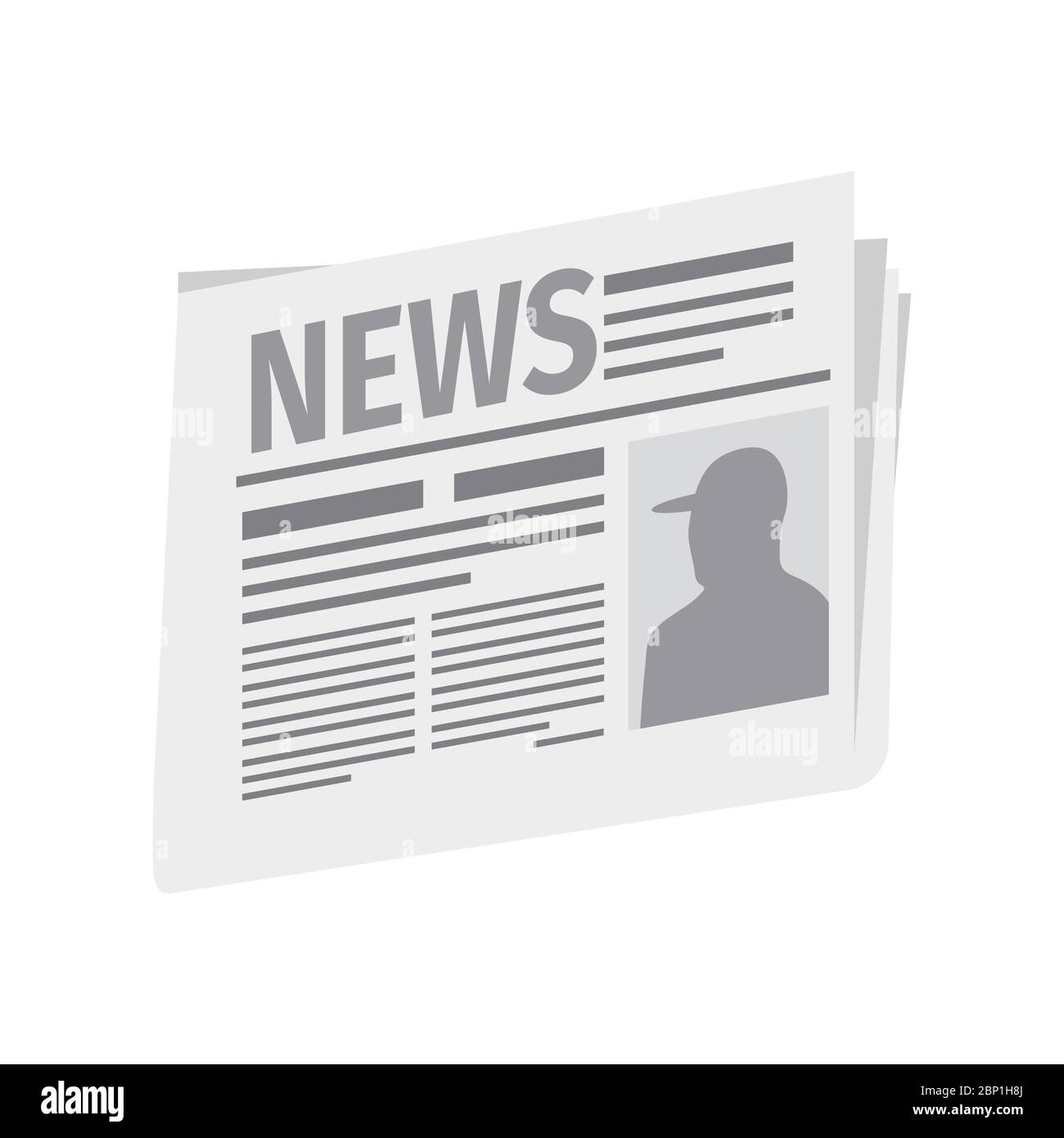 Fresh newspaper isolated on white background, vector illustration Stock ...