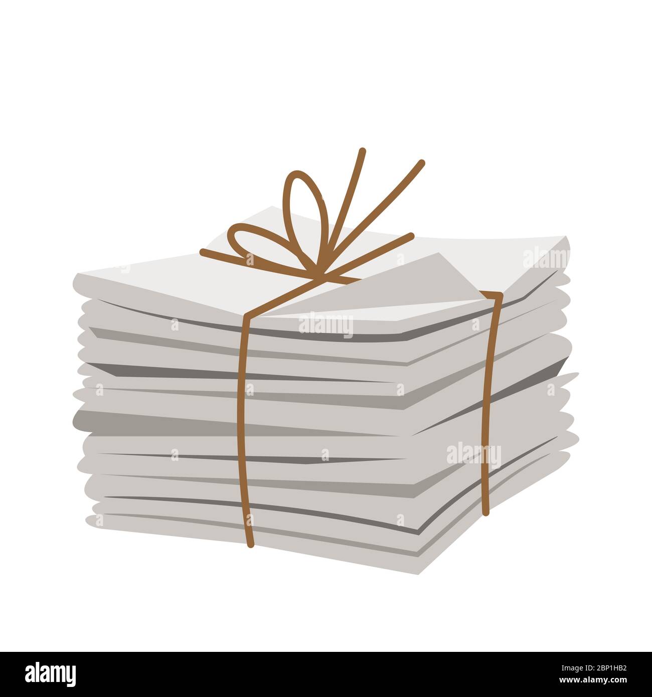 A bunch of fresh newspapers isolated on white background, vector ...