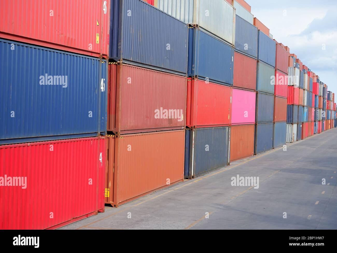 Industrial packing area for transportation, import-export business ...