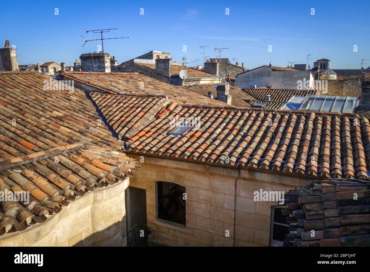 Traditional rooftop and city view in Bordeaux, France Stock Photo - Alamy