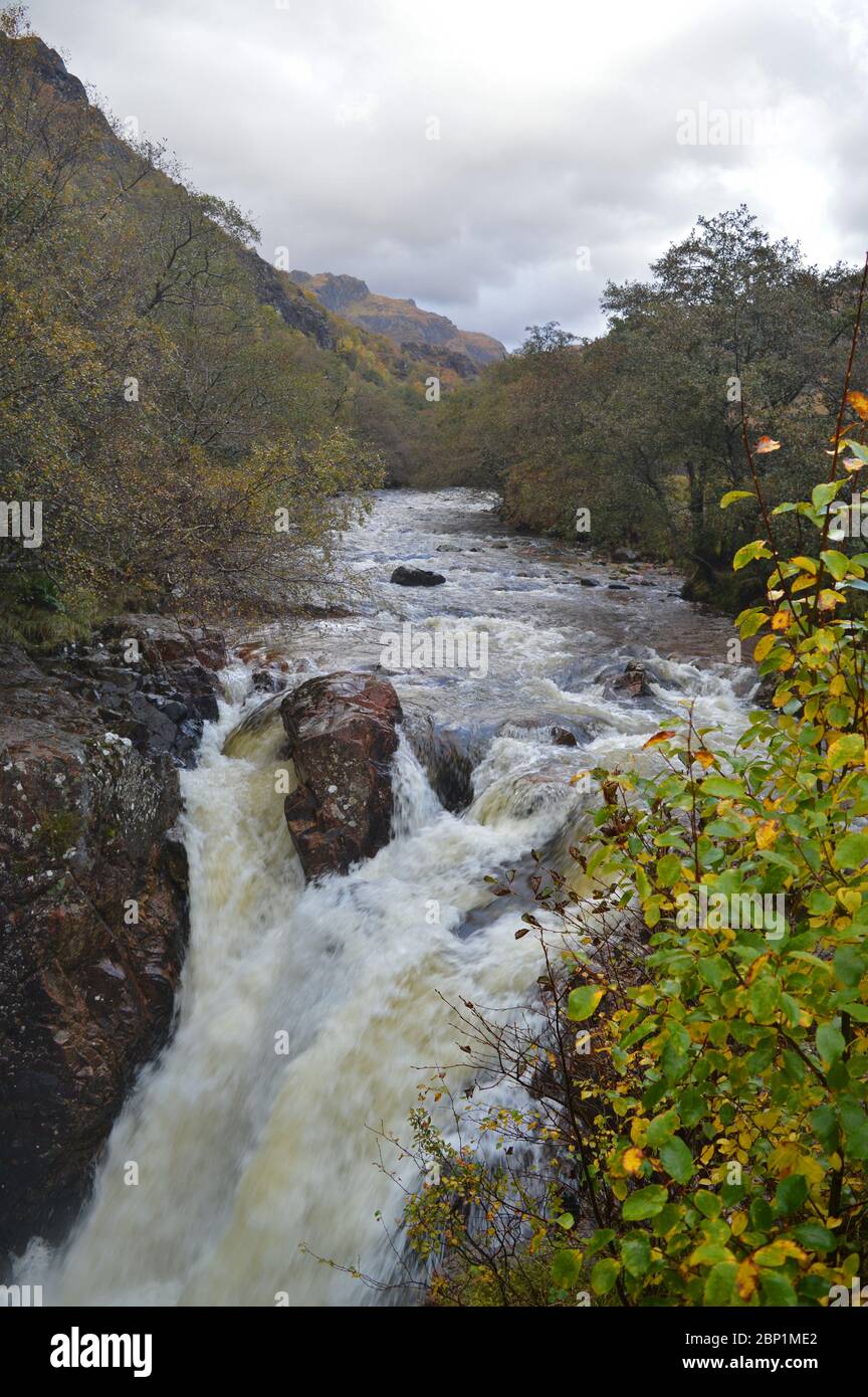 Lower falls of river Nevis in Glen Nevis, Scotland Stock Photo - Alamy
