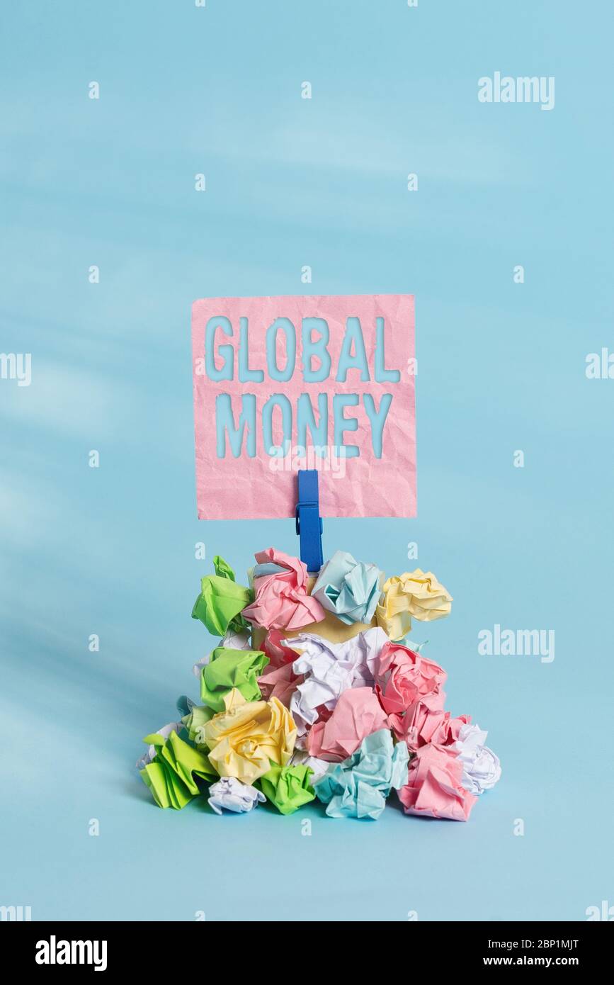 Conceptual hand writing showing Global Money. Concept meaning ...