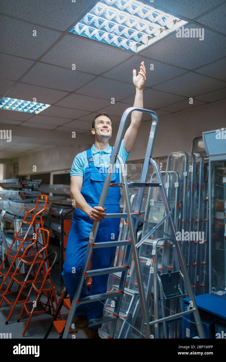 Employee stepladder hi-res stock photography and images - Alamy