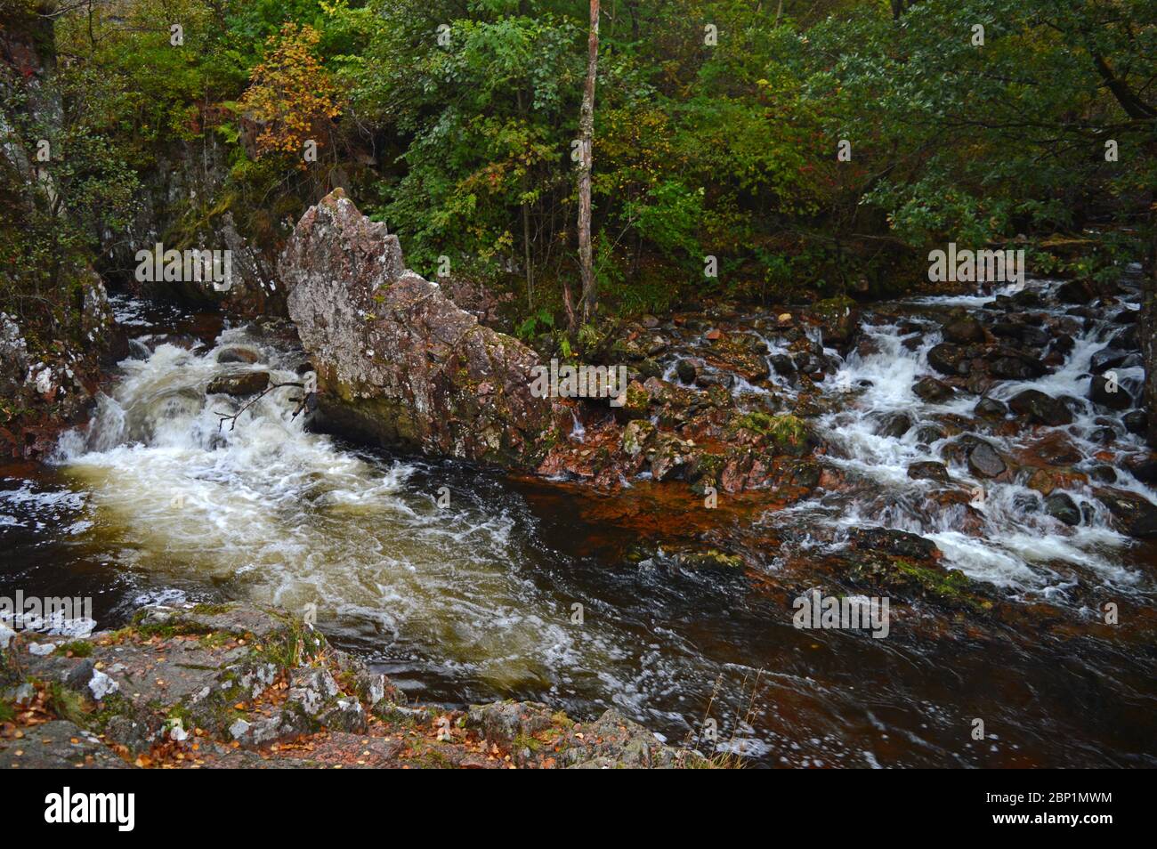 River Nevis around the lower falls in Glen Nevis, Scotland Stock Photo ...